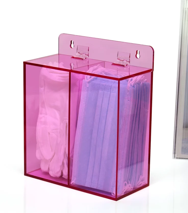 Acrylic Dispenser Box for Masks Gloves Hand Sanitizer & Hairnets ...