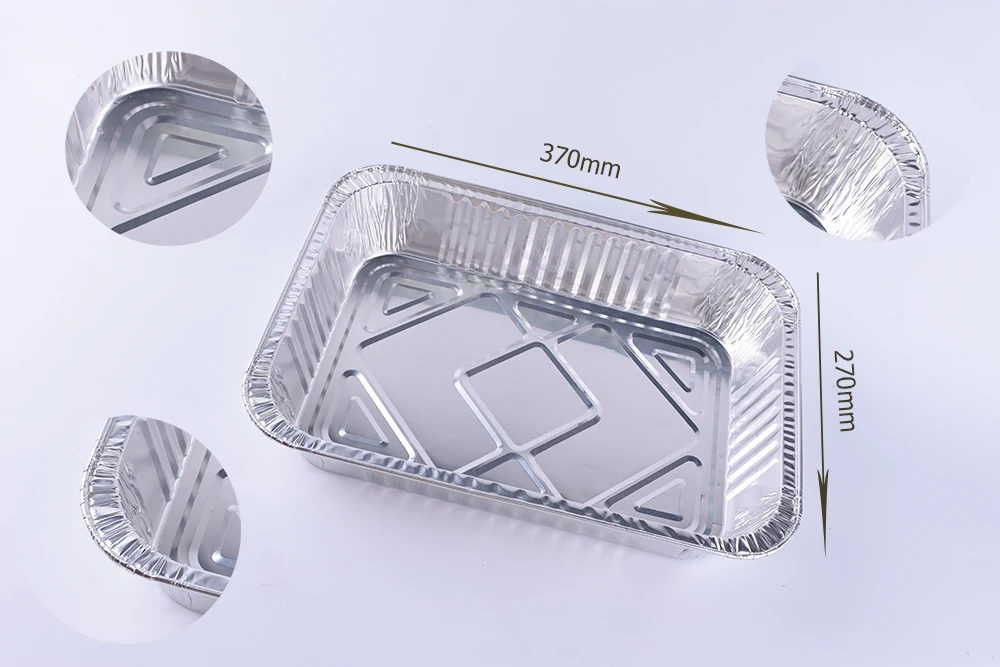 4900ml Disposable Fast Food Plate Aluminum Foil Bbq Tray With Clear Lid - Buy Foil Tray With ...