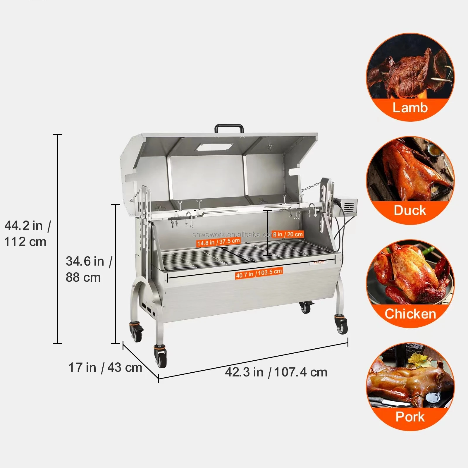 Wework Heavy Duty Outdoor Roaster - Spitfire Rotisserie