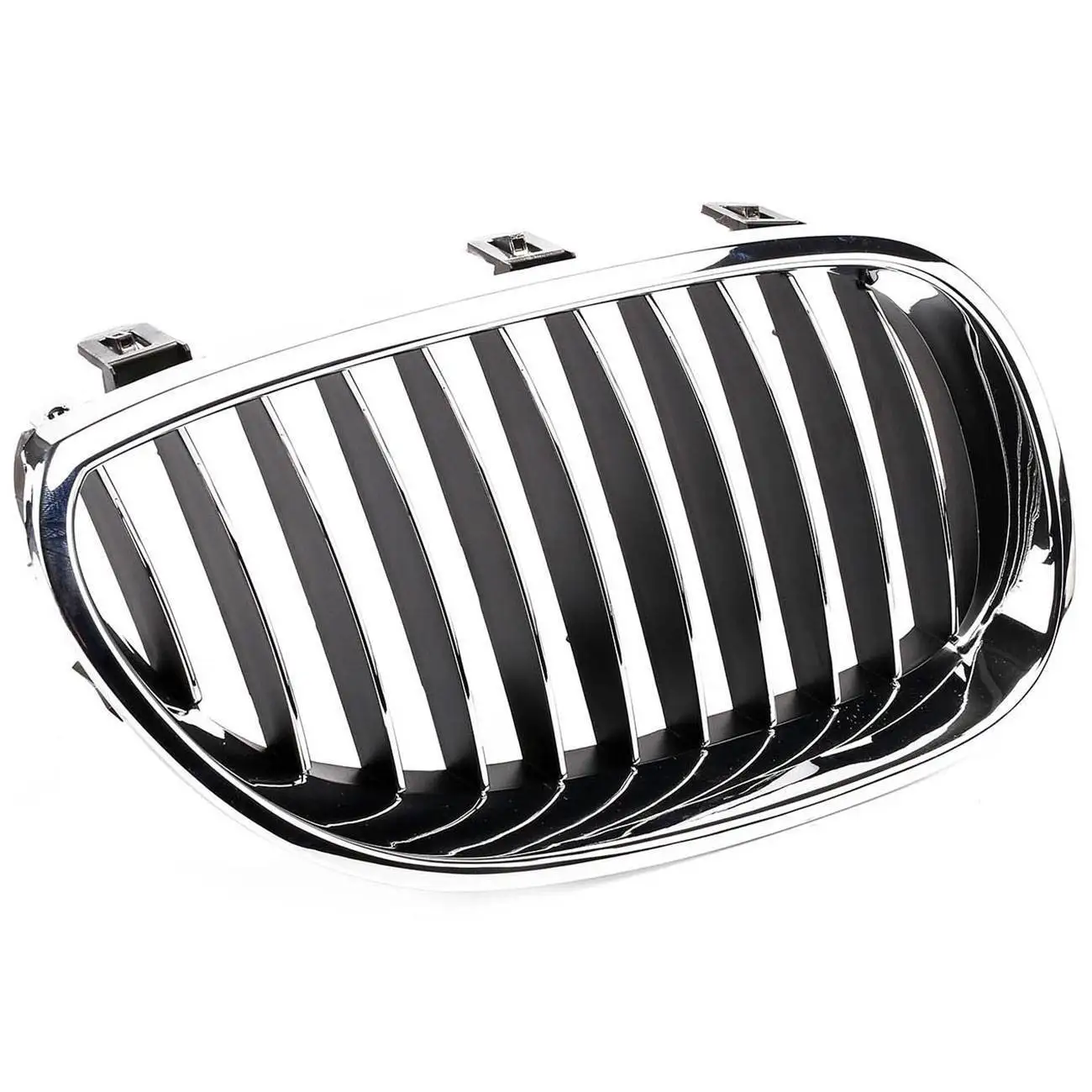 Bumper Hood Chrome Grill Grille Kidney Front L + R For Bmw E60 E61 ...