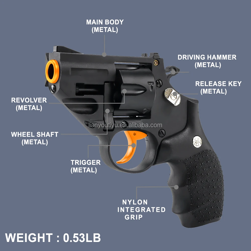 Sky Marshal Revolver Blaster Toy Gun Soft Bullet Gun Burst Simulation ...