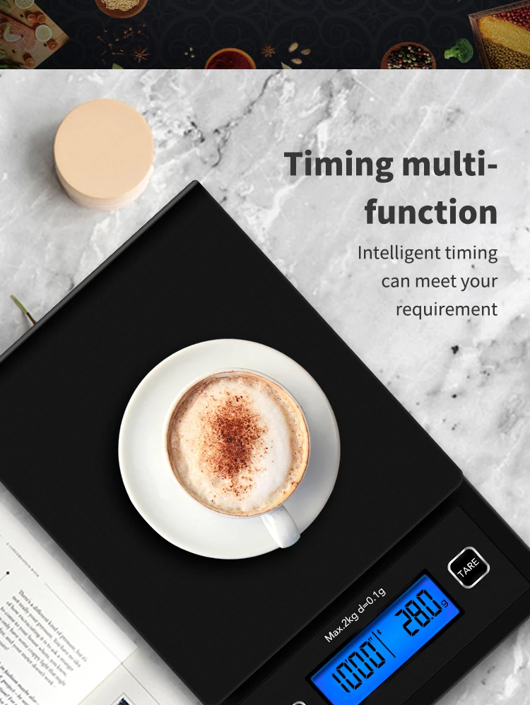 Bascula De Cafe Scale 2kg Kitchen Digital Weighing Balance Mini Coffee Scale - Buy 2kg Digital ...