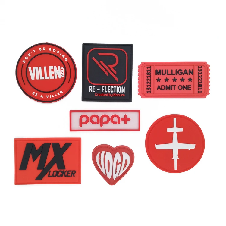 Custom Brand Logo Tiny Letters Silicone Labels Brand Logo Black Pvc ...