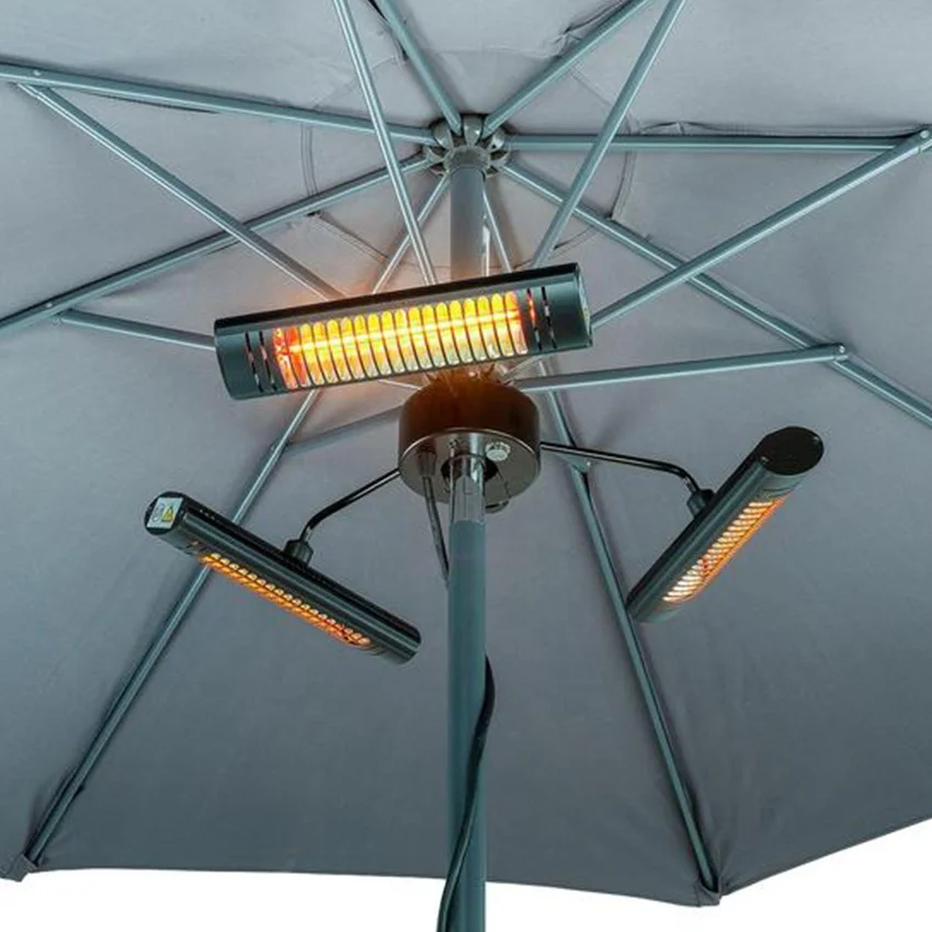 Outdoor Umbrella Three Arm Infrared Heater - Fast Heating