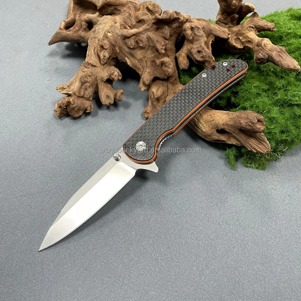 Cheap Carbon Fiber Mix G10 Handle Tactical Survival 440C Steel Pocket ...
