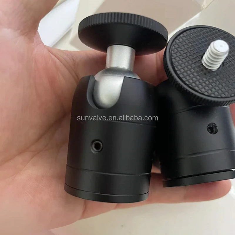 360 Degree Mini Ball Head Stand Bracket Mount For 1/4 Camera Tripod 3/8 ...