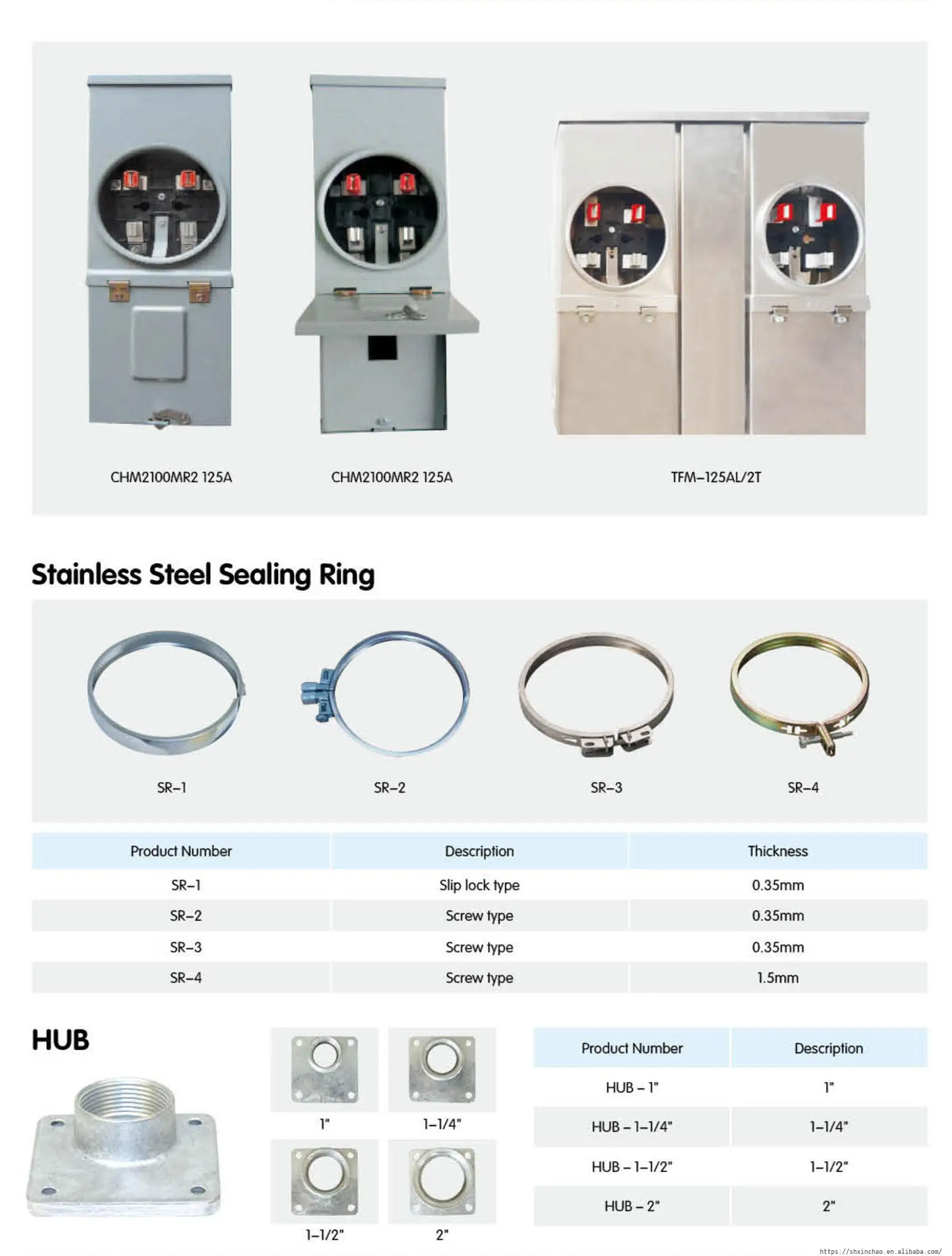 Meter Main Center 100A 125A Single Phase 4 Jaws MM0202ML1100S