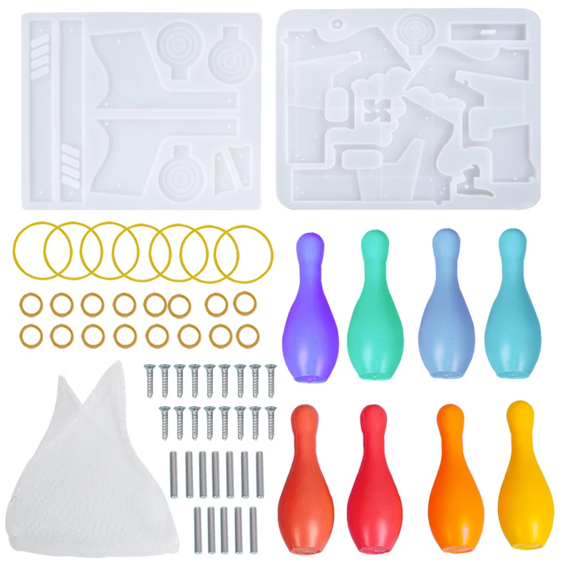 Silicone Mold DIY Children's Toy Game Ornament Bowling Ball Rubber Band ...