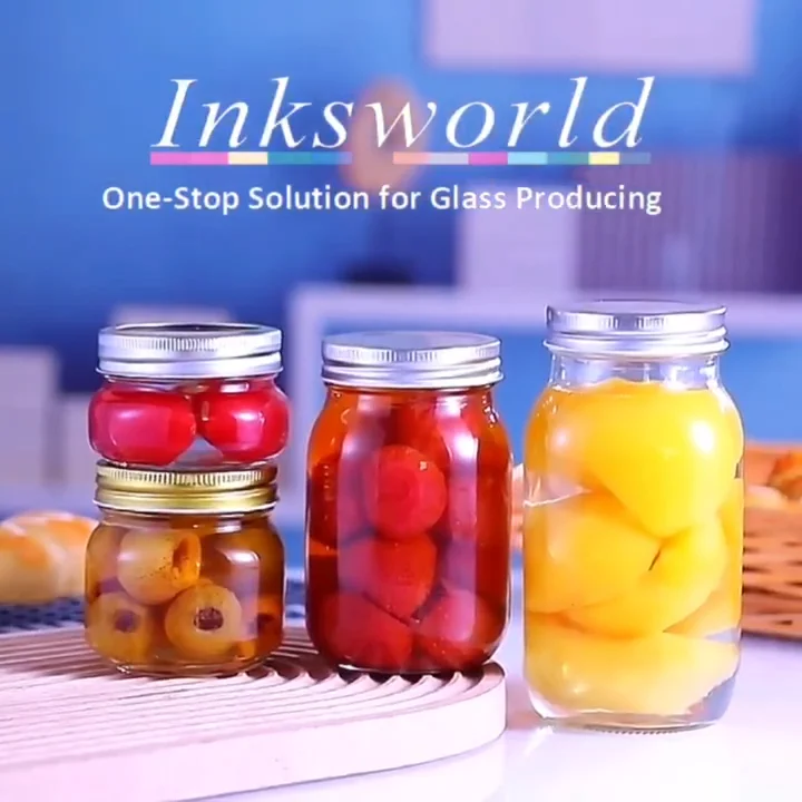 300ml / 500ml / 1000ml Small Round Glass Jam Jars Glass With Lid ...