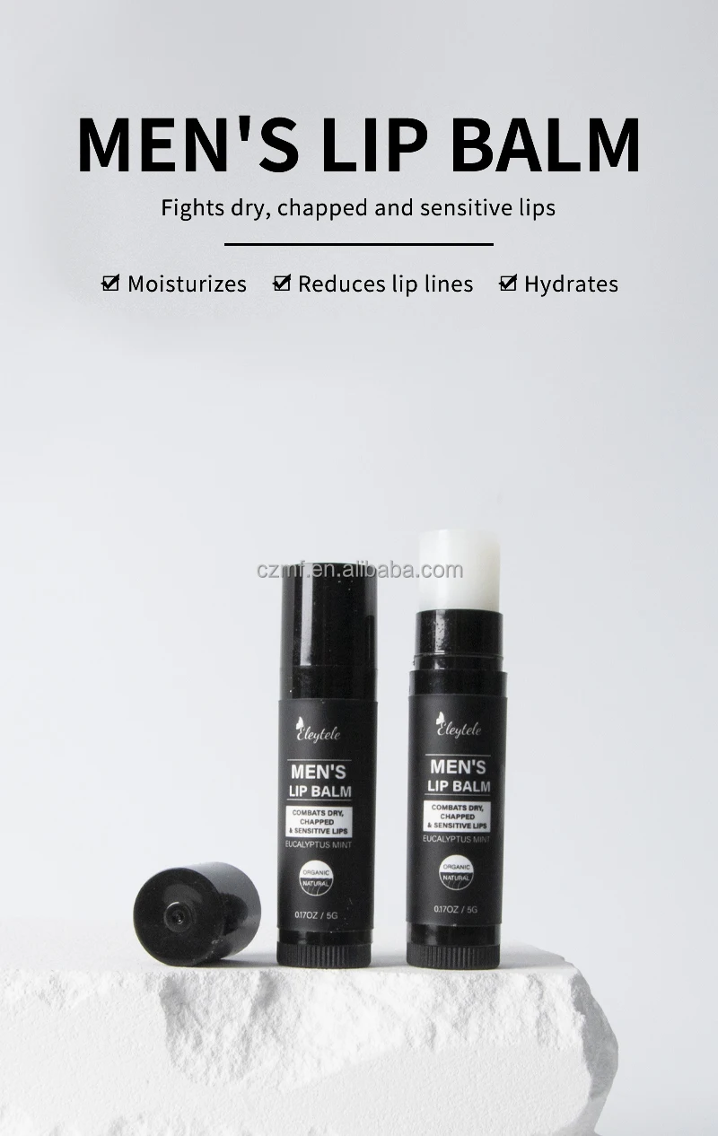 Private Label Men Lip Balm SPF Brightening Vegan Moisturizing