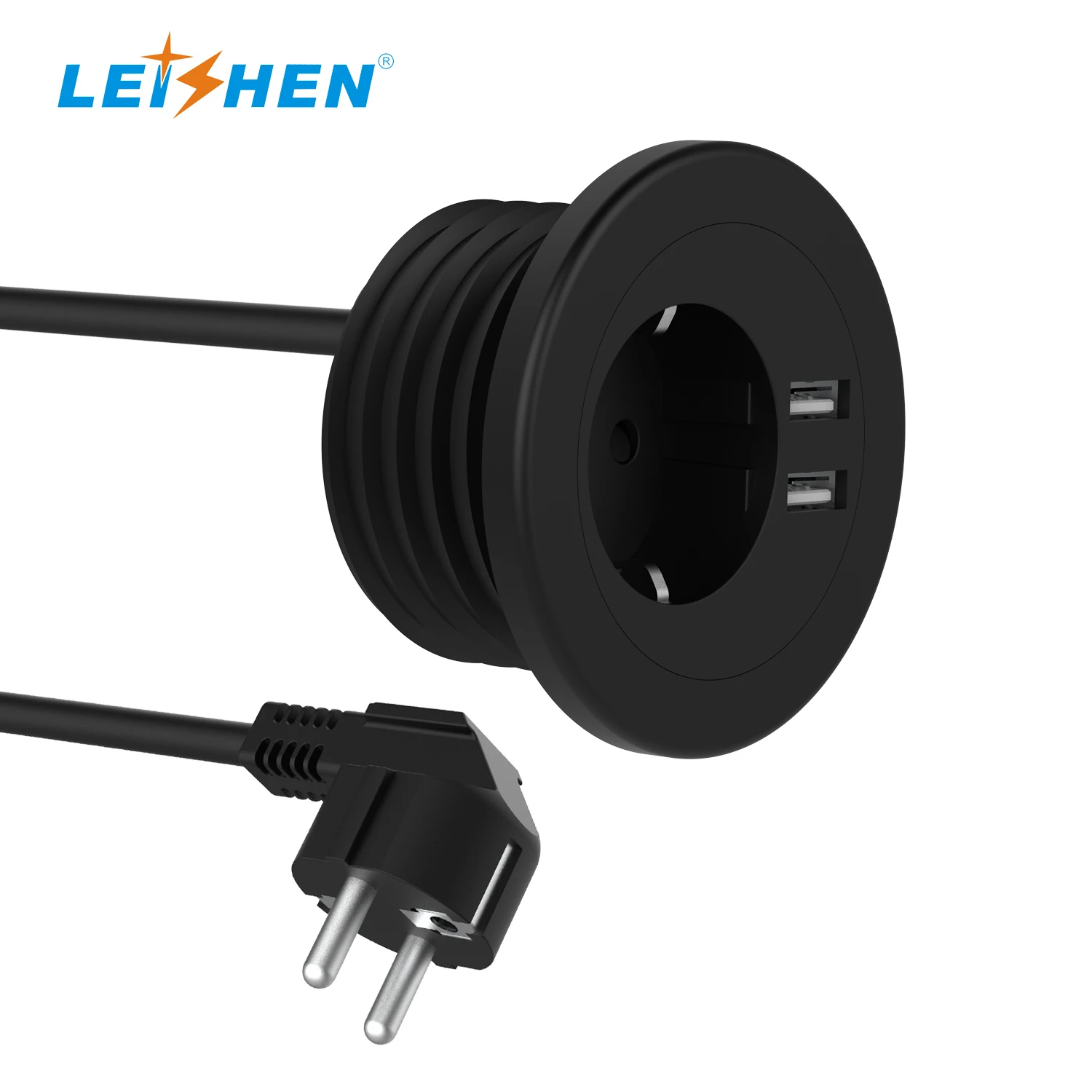 16a 250v Cut Hole In Desk Power And Usb Desk Grommet Socket/recessed ...