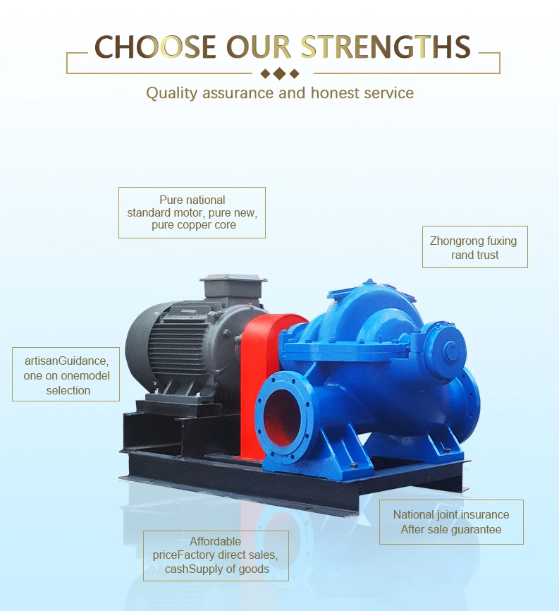 Single Stage Double Suction Centrifugal Pump Double Suction High Flow ...