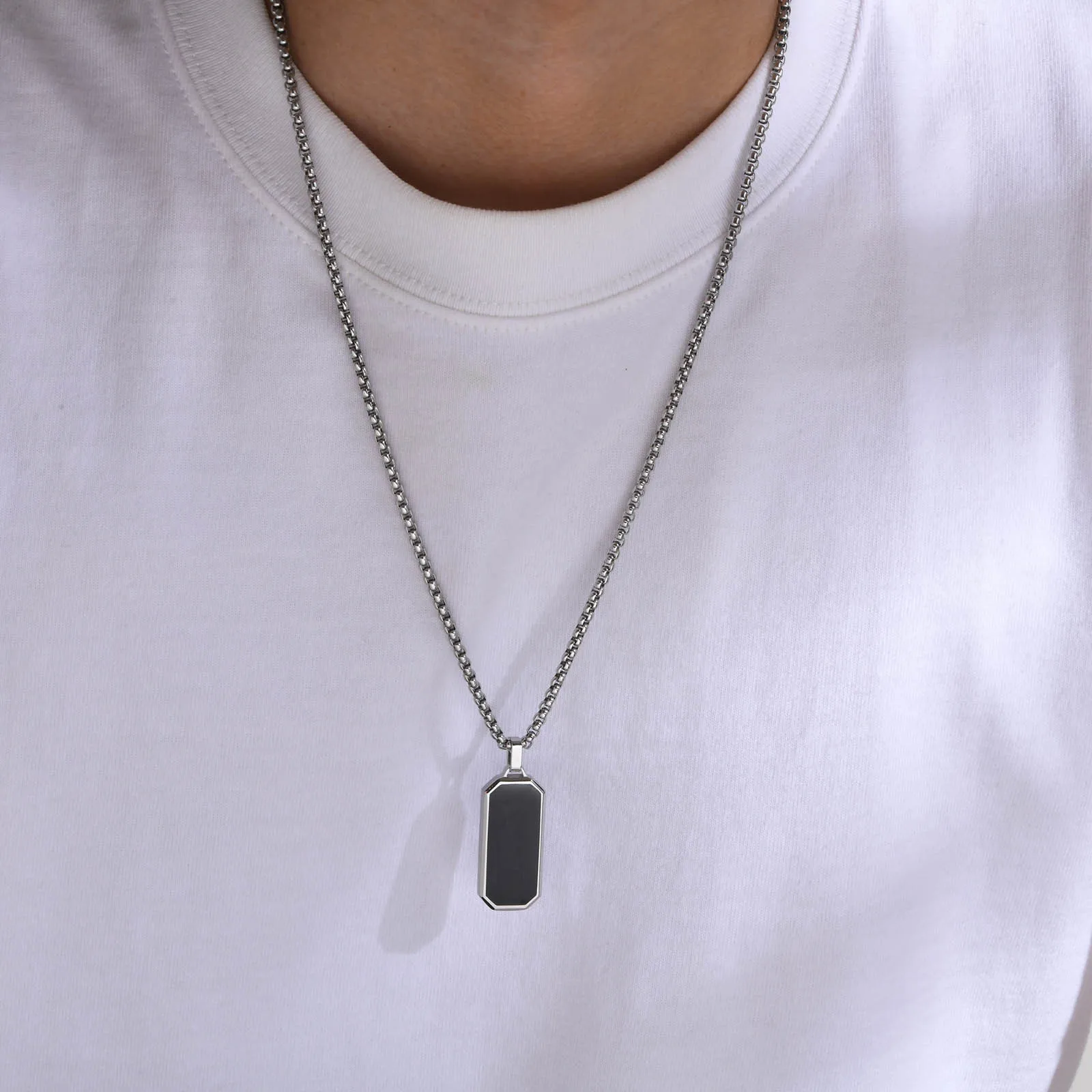 Stainless Steel Geometry Pendant - Customizable Jewelry