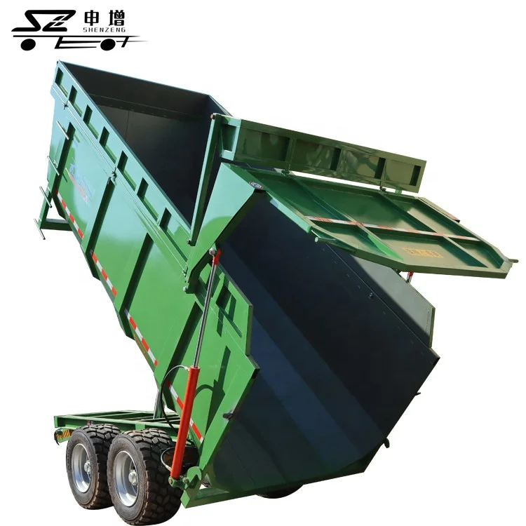 10ton Hydraulic Tilt Trailer Tractor Hydraulic Dump Trailer With CE ...