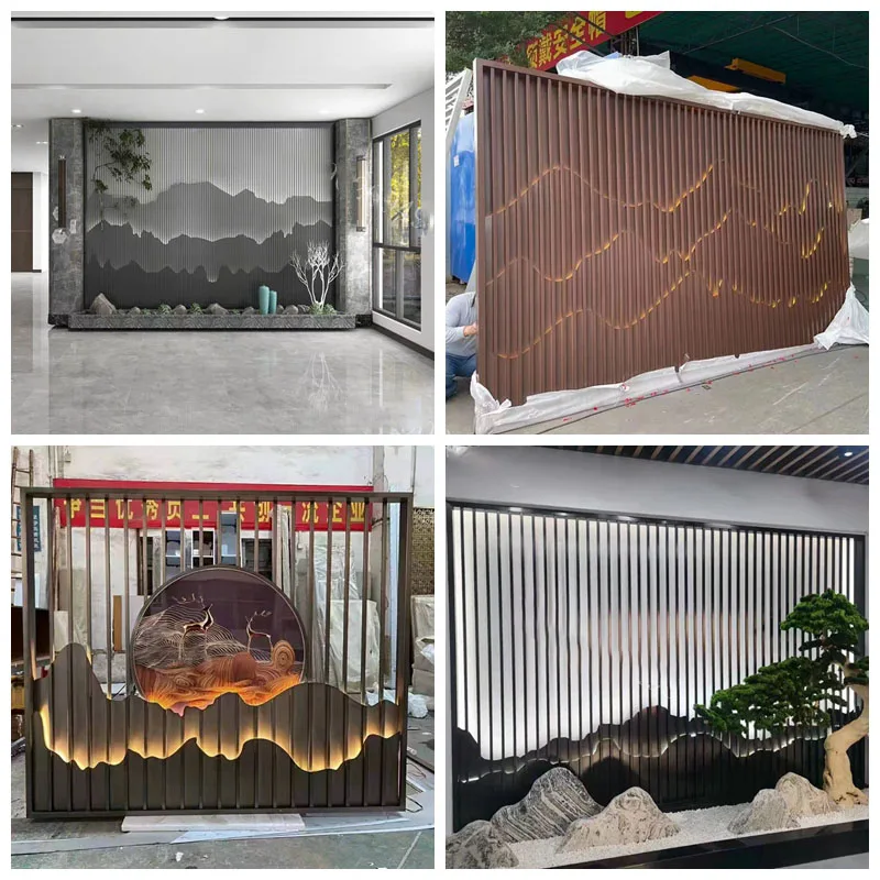 Stainless Steel Crystal Room Divider Panels - Modern Luxury Hotel ...