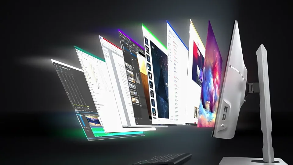 Curve 23.8 Inch Fanless Desktop Comput 24 Inch Amd All In One Pc Win 10 ...