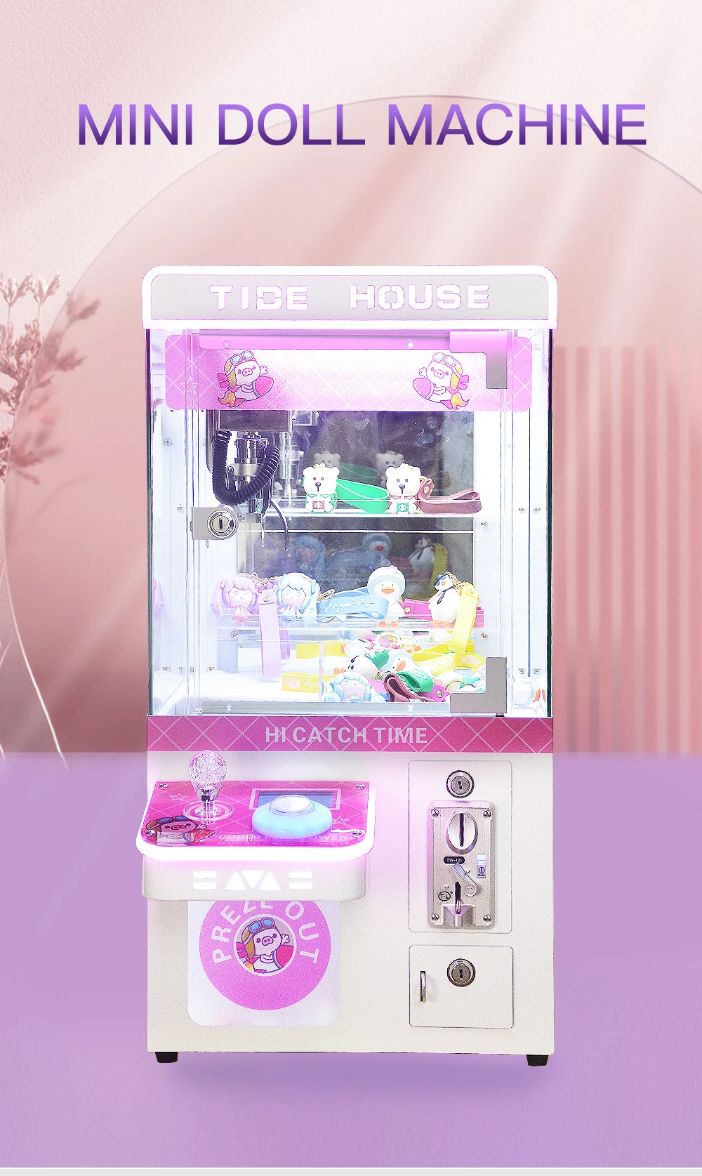 Cheap Coin-Operated Toys Vending Machine - Mini Claw Crane Game