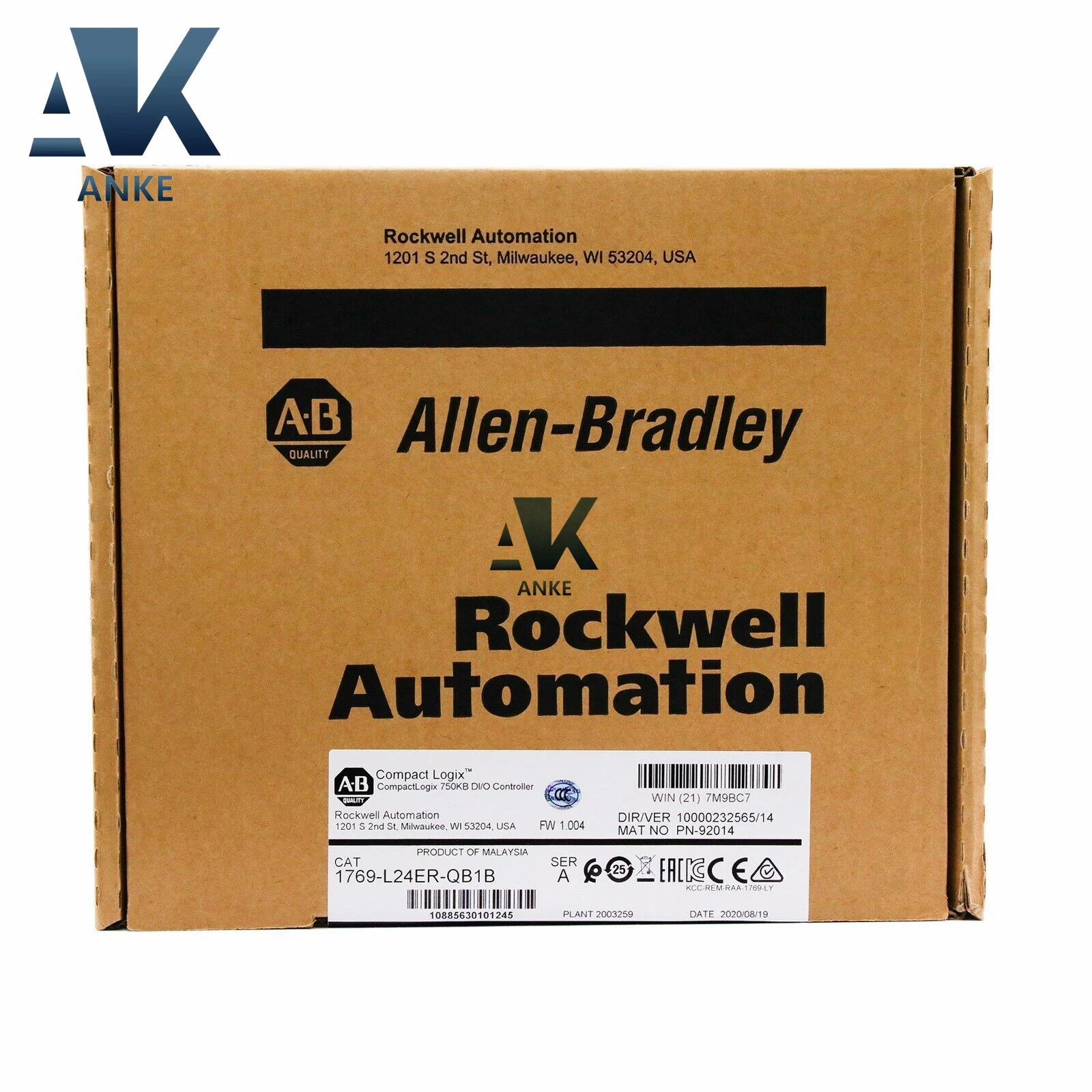 Ab 1769-l24er-qb1b Compactlogix 5370 L2 1768 / 1769 Ethernet Processor ...