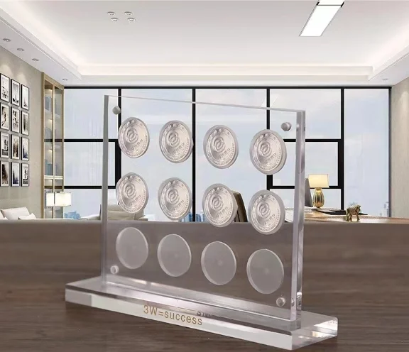 Customised Clear Acrylic Embeddable Commemorative Coin Souvenir Display ...