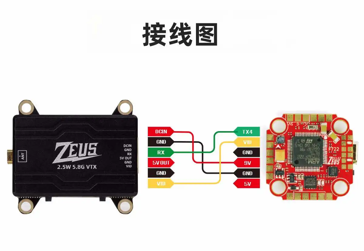 Hglrc Zeus Vtx 2.5w High Power 5.8g Video Transmission Adjustable Power ...