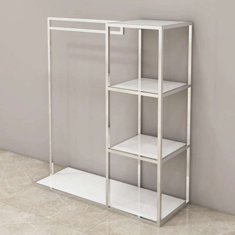 Custom Shiny Gold Stainless Steel Clothes Stand