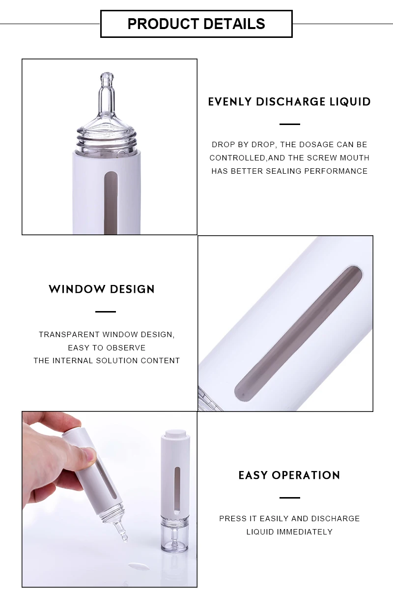 Wholesale 15ml Cosmetic Eye Serum Cream Injection Tube