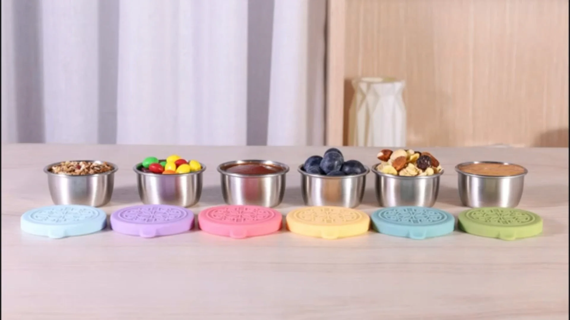 Stainless Steel Dressing Container With Silicone Lids Reusable ...