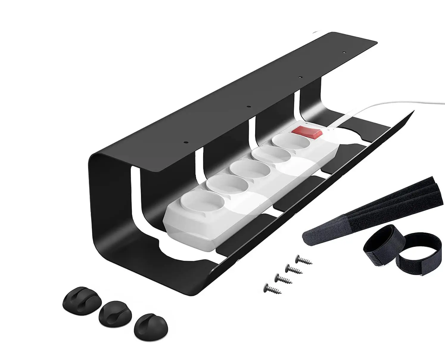 Metal Wire Under Desk Cable Management Tray For Desks With Clamp Mount ...