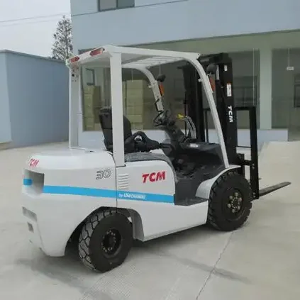 White new model Japanese TCM forklift for sale fd30 3ton 5 TON 10 TON tcm japan ISUZU engine low ...