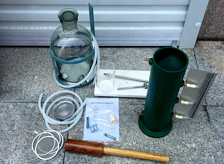 Falling Head Permeameter Test for Soil Compaction Analysis