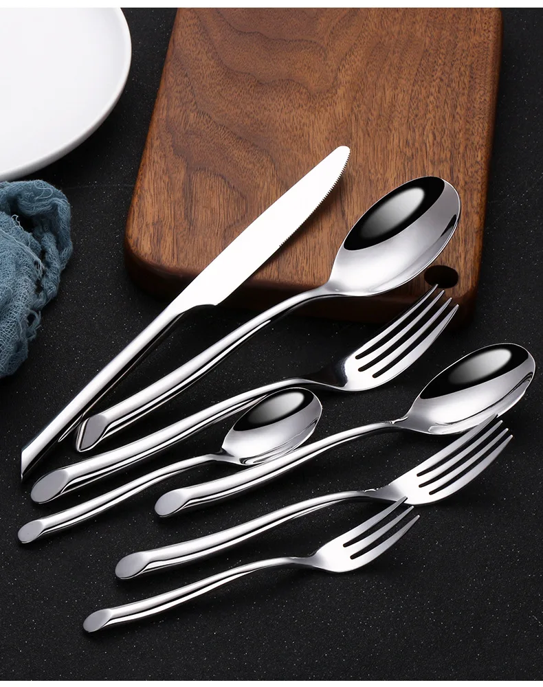 Custom Talheres Stainless Steel Gold Flatware Set
