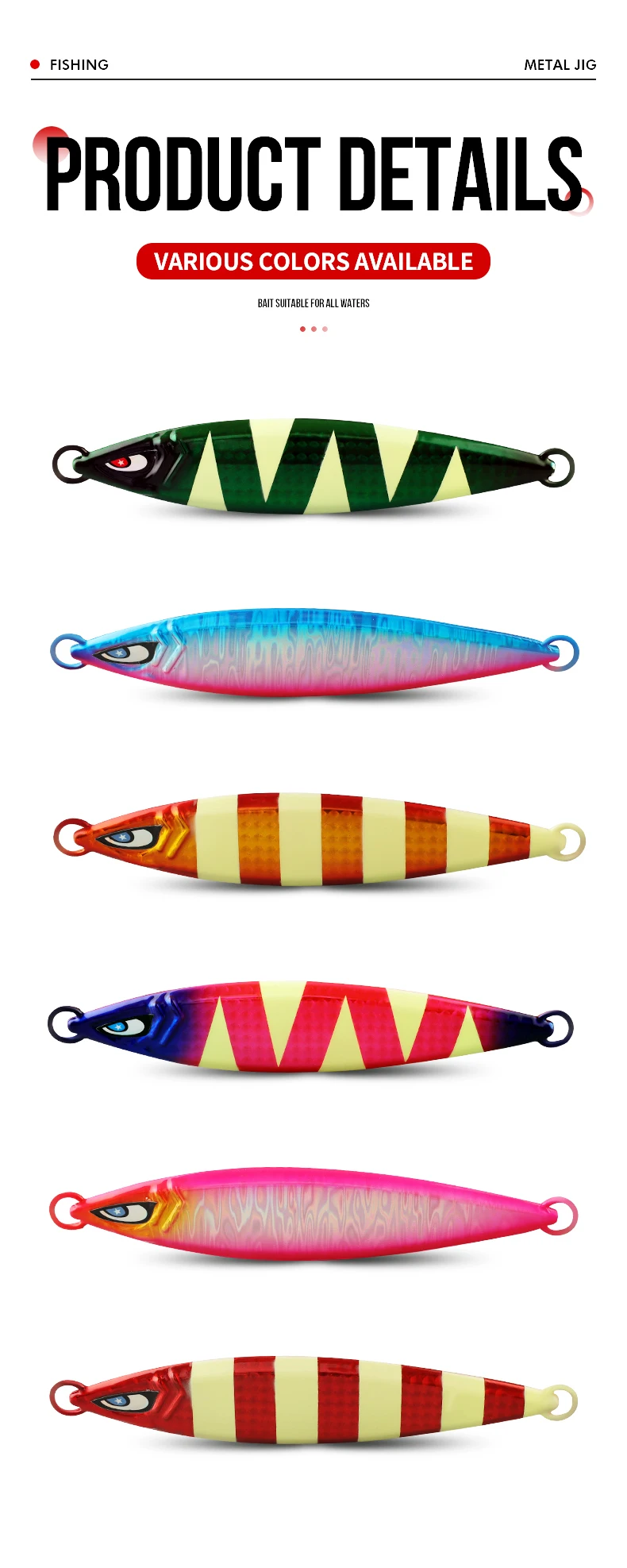 Palmer Slow Pitch Jigs 120g 150g 200g 250g 300g Glow Metal Jig Lure Saltwater Fishing Jigs - Buy ...