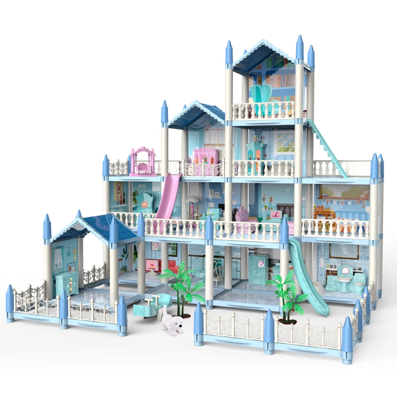 DIY Villa toy plastic large doll house toy big size house modle ...