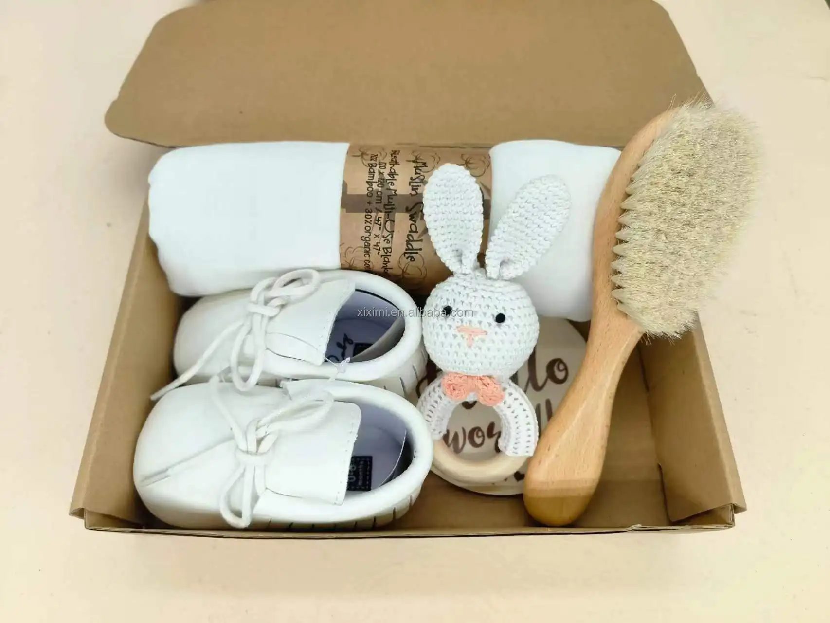 Custom Newborn Baby Shower Gift Box Wooden Milestone Growth Cards ...