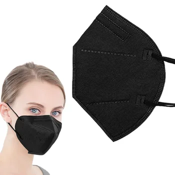 Adult Kn95 Black Respirator Mask Cone Face Masks Kn95 Facemask ...