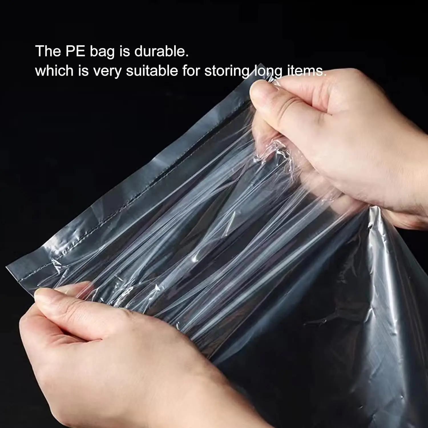 Recyclable PE Clear Flat Open Poster Bags - 2 Mil Thickness