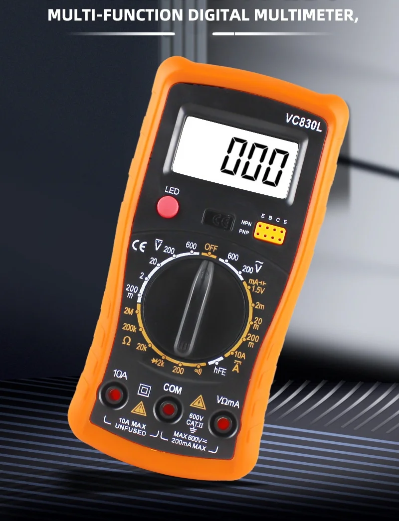 830l Digital Multimeters Smart Multimeter Dc Current Resistance Ac/dc ...