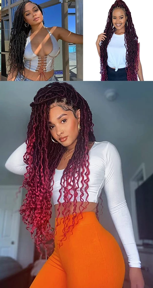 Faux Locs Synthetic Crochet Hair Goddess Large Chana Locs With Soft ...