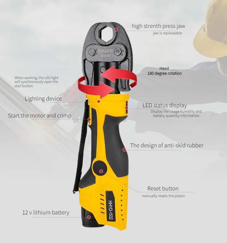 Cordless Hydraulic PEX Crimping Tool Kit - OEM | Wholesale