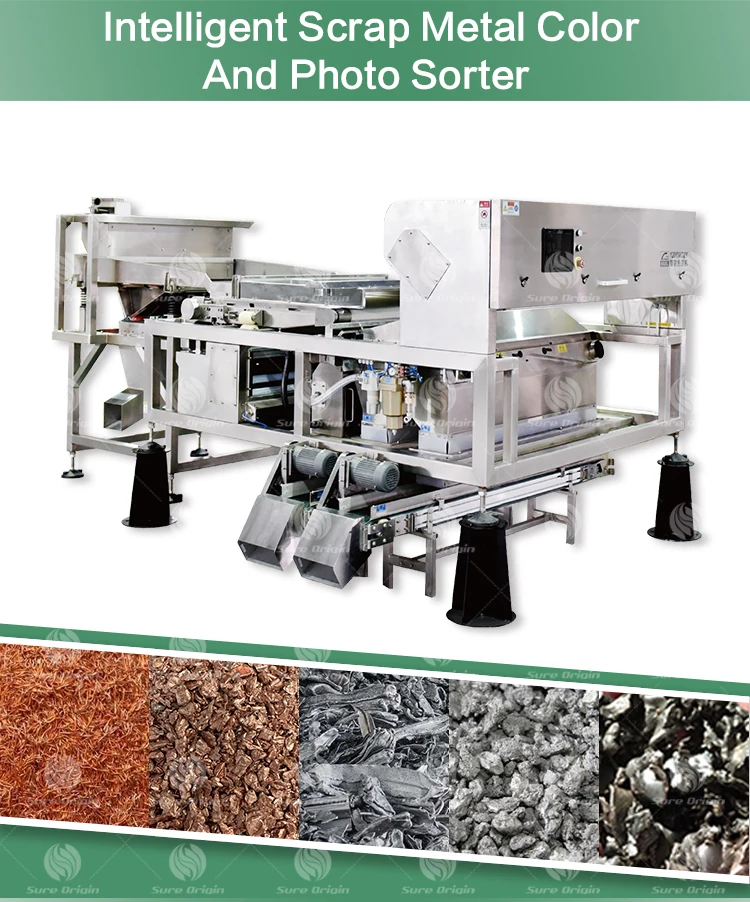 Color Sorter For Metal Recycling Industrial Copper Aluminium Scrap Metal Color Sorting Machine ...