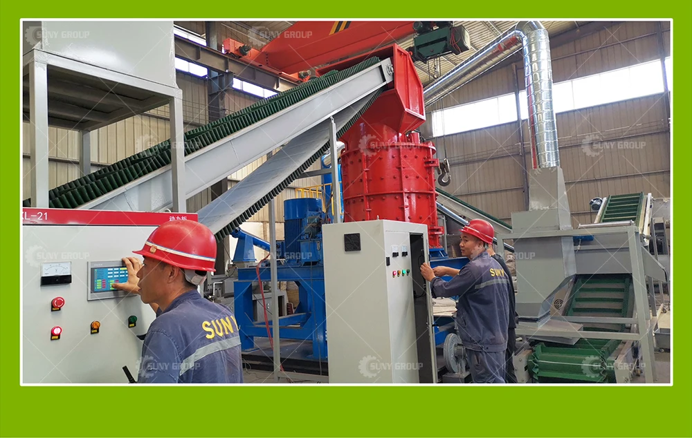 Home Appliance Waste Recycling Line Refrigerator Waste Shredder ...