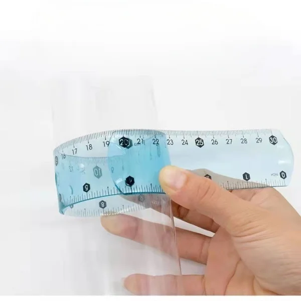 Eurolucky Soft Stationery Ruler 15cm 20cm 30cm Wavy Line Flexible ...