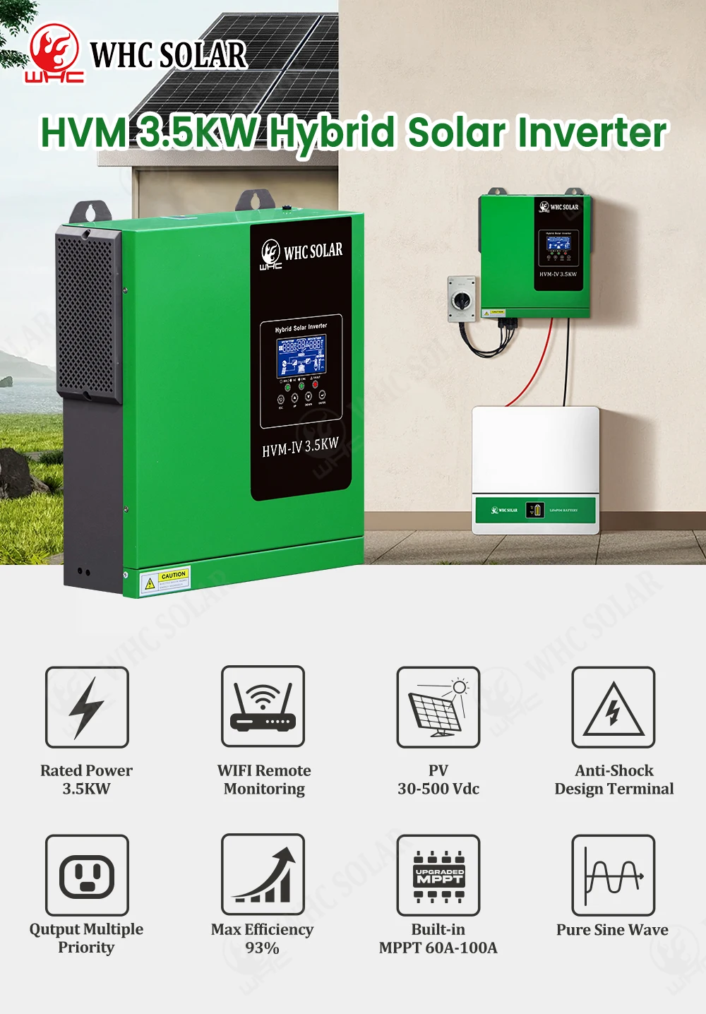 3.5KW and 5.5KW MPPT Solar Hybrid Inverter - Efficient Power