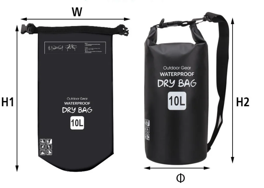 2l 3l 5l 8l 10l 15l 20l 30l 40l Boating Floating Hiking Kayak Wet Custom Logo Outdoor Pvc Ocean ...