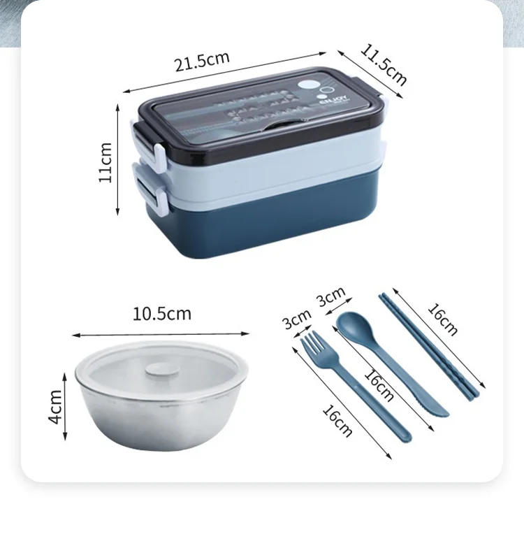 Bento Carry-all Insulated Thermal Custom Nordic Office Lunch Box With ...