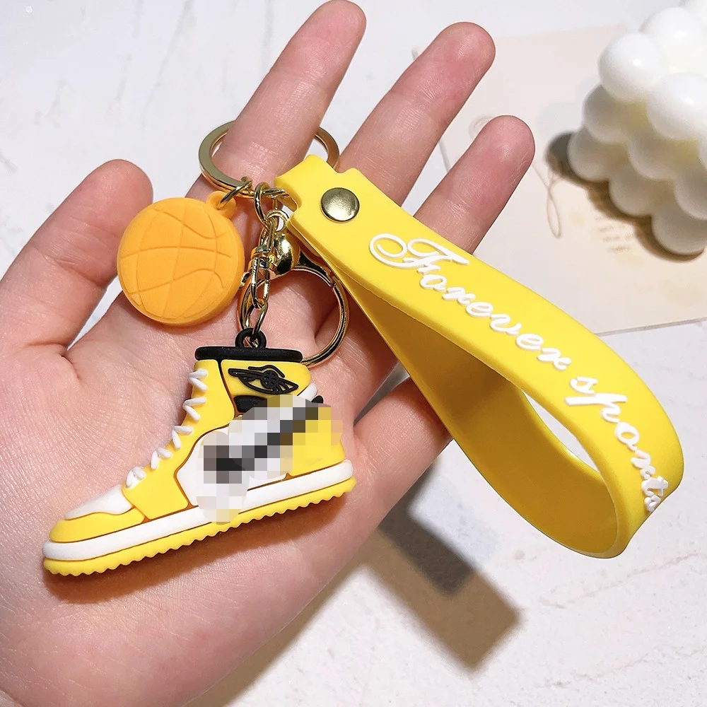 Basketball Sneaker Shoe Keychain Cartoon Kawaii 3d Pvc Anime Key Chain ...