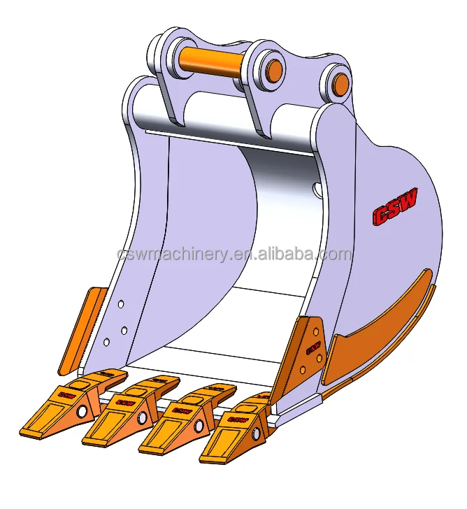 Mini Excavator Bucket with V13 Teeth & Shank for Wacker Neuson