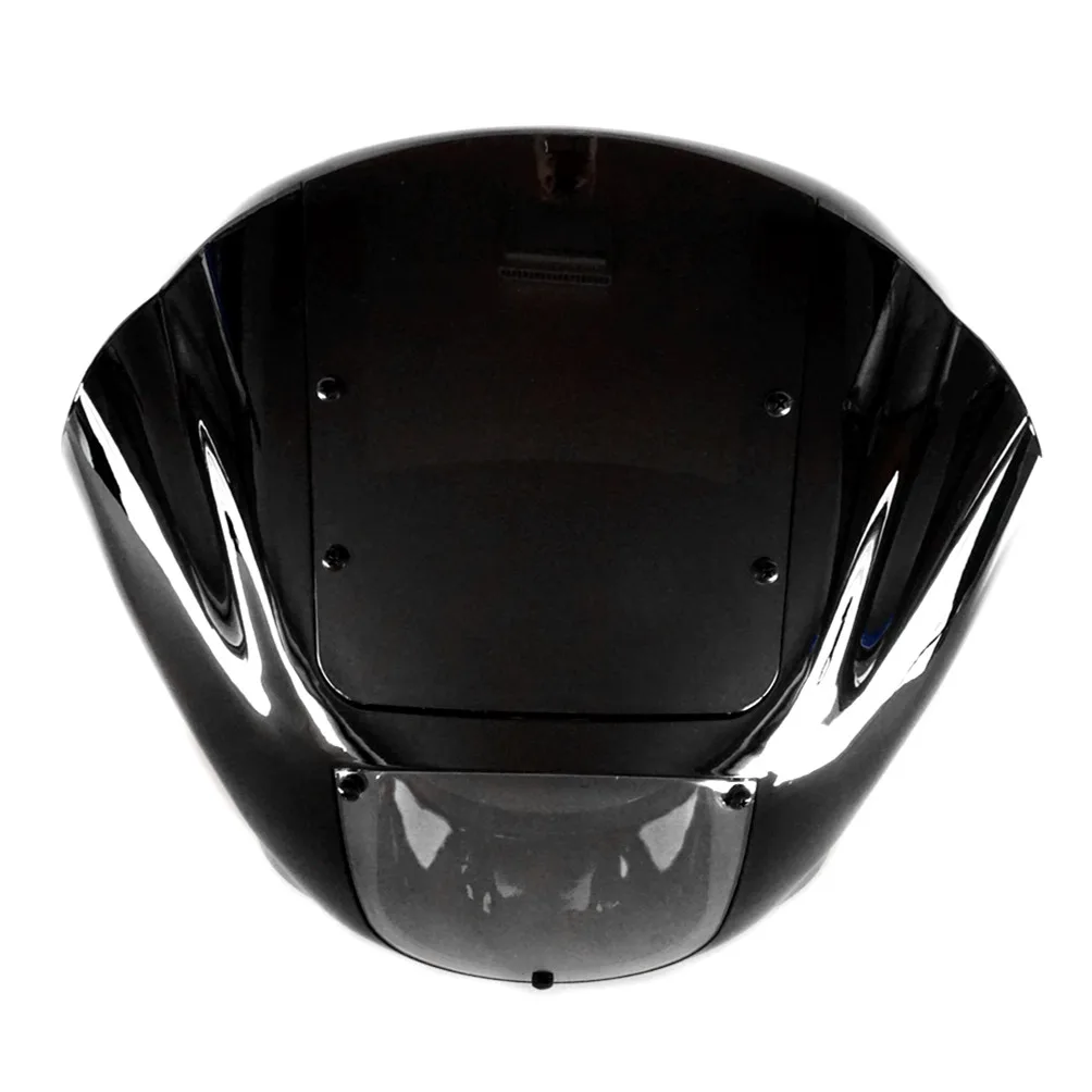 Black Abs Quarter Fairing With Clear Pc Windshield For Harley 86-94 Fxr ...