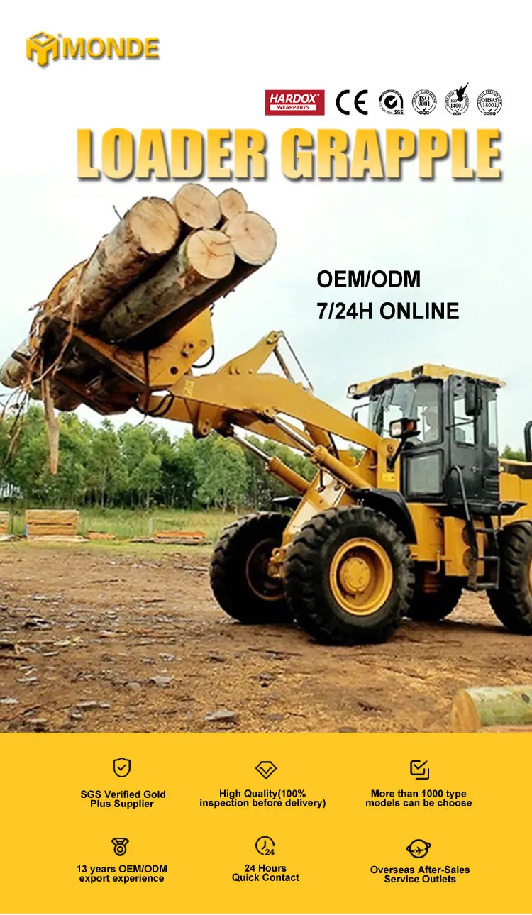 MONDE Front Loader Grab - High Quality Hydraulic Grapple