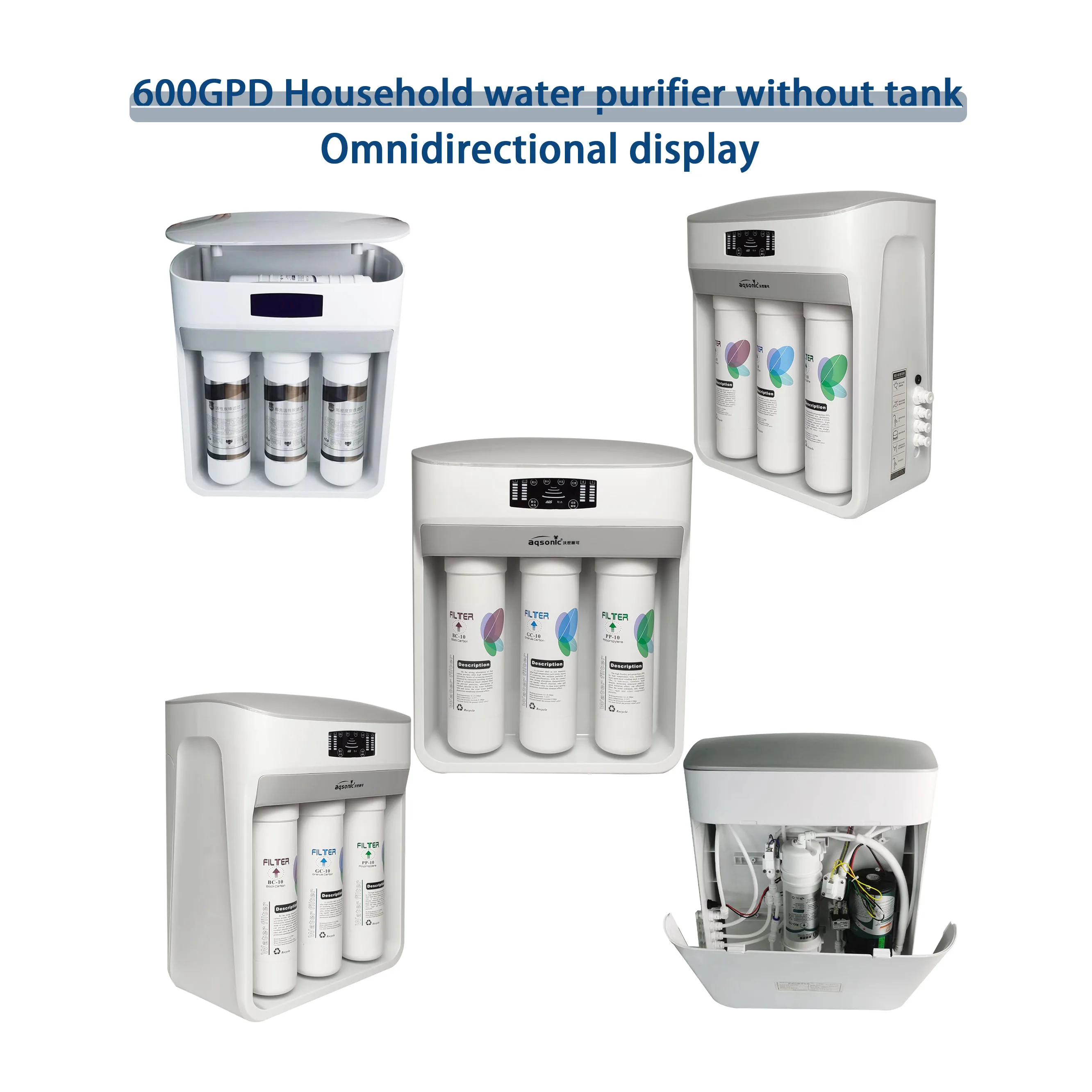 Electric 6-Stage Reverse Osmosis Water Purification System Alkaline ...